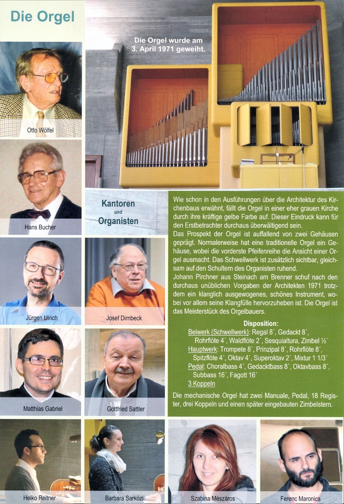 Röm. kath. Pfarre - Orgel: die OrganistenInnen der Osterkirche (Wölfel ...